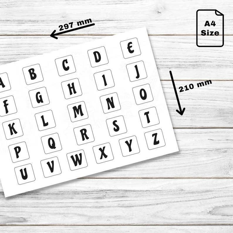 Montessori Printable Moveable Alphabet Flashcards Word Matching A4 ...