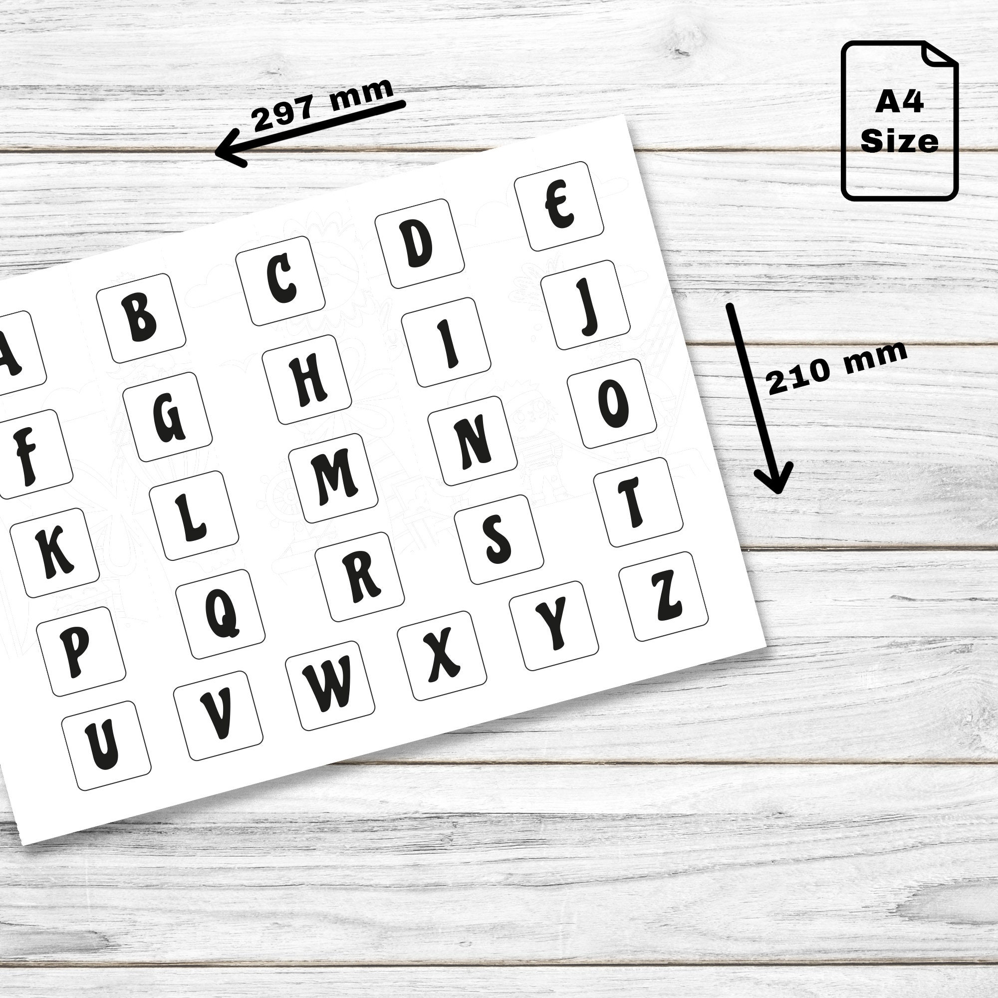 Montessori Printable Moveable Alphabet Flashcards Word Matching A4 ...