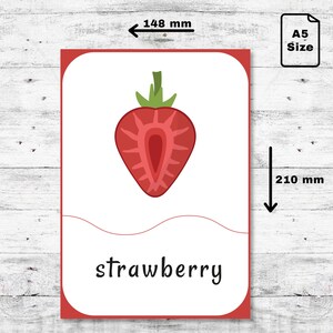 12 PDF Digital Printable Fruits and Vegetables Flashcards, Flashcards ...
