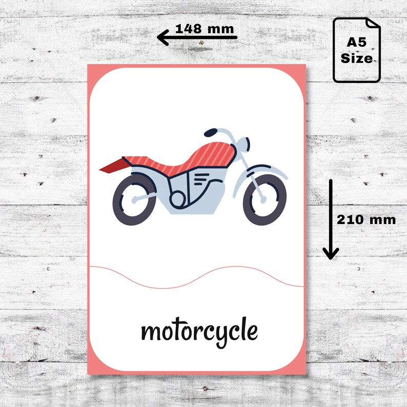 Digital Vehicles Printable Flashcards, Preschool Activities, Vehicles ...