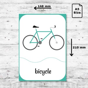 Digital Vehicles Printable Flashcards, Preschool Activities, Vehicles ...