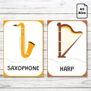 16 Musical Instruments Printable Flash Cards, Musical Instruments Cards ...