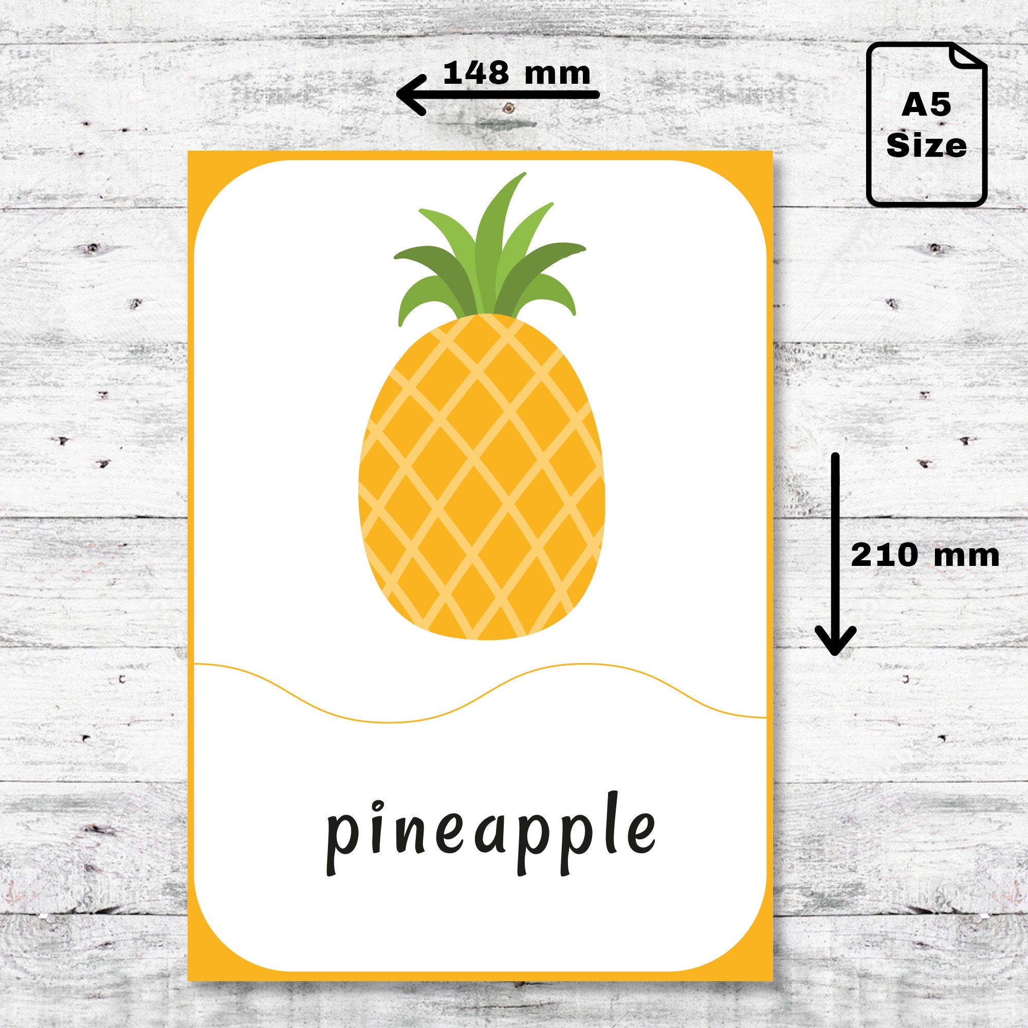 12 PDF Digital Printable Fruits and Vegetables Flashcards, Flashcards ...