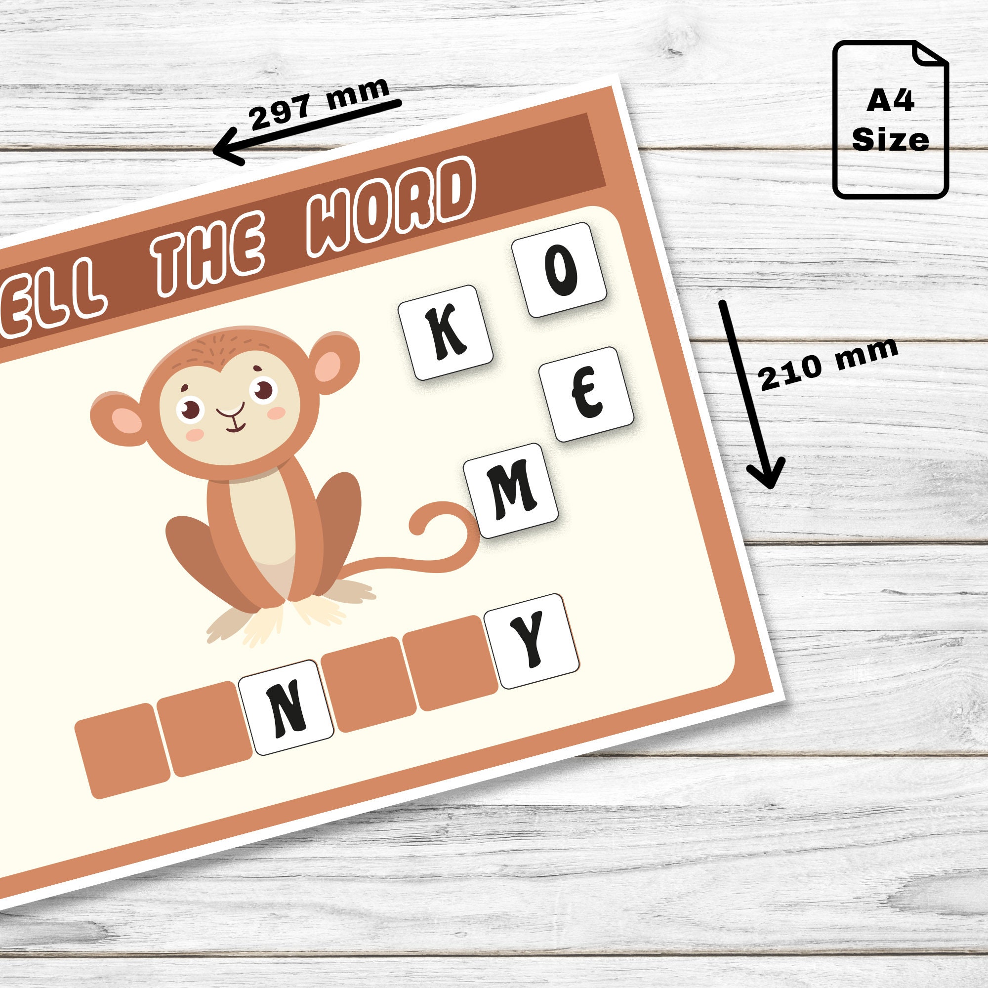 Montessori Printable Moveable Alphabet Flashcards Word Matching A4 ...