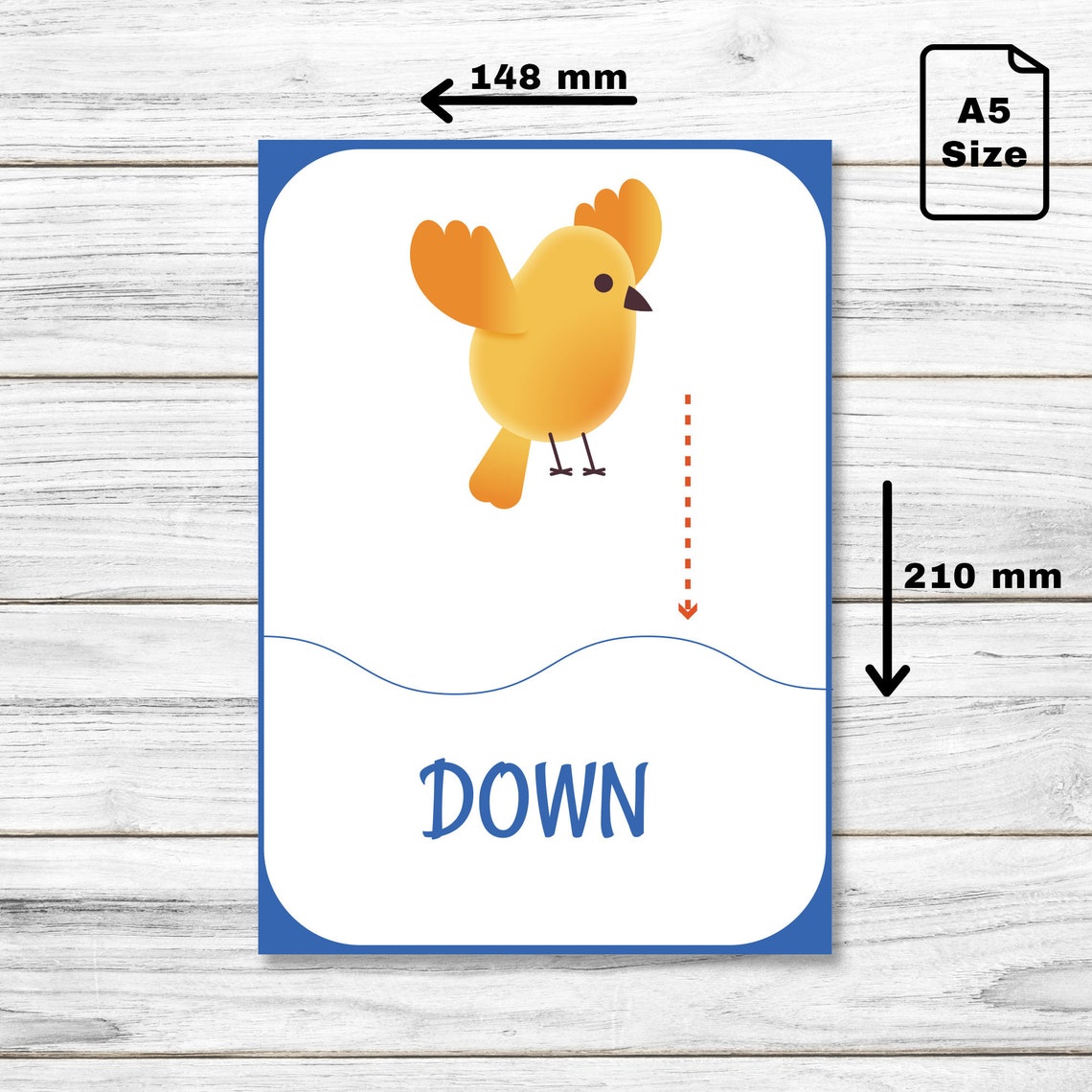 16 Prepositions Digital Printable Flashcards, Prepositions Montessori ...