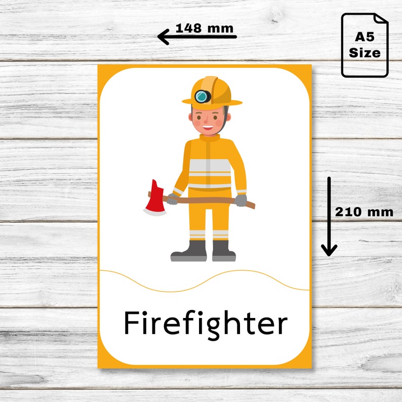 Community Helpers Flashcards: Occupations Printable Cards (PDF) - Etsy