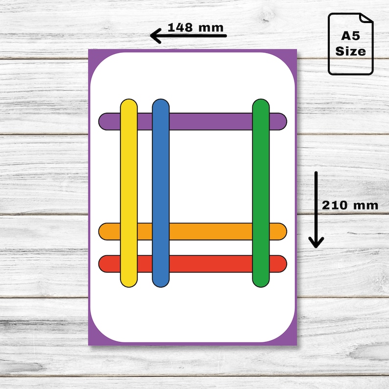Popsicle Stick Shapes Activity: Montessori Toddler Game (PDF) - Etsy