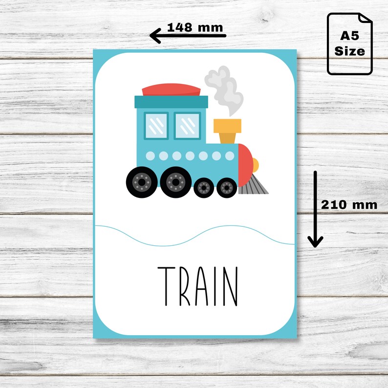 Transportation Cards - Preschool Printable Flash Cards - Transportation ...