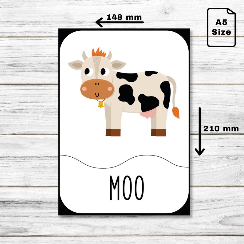 Farm Animal Sounds Printable Flashcards - Farm Animal Noise - Animal ...