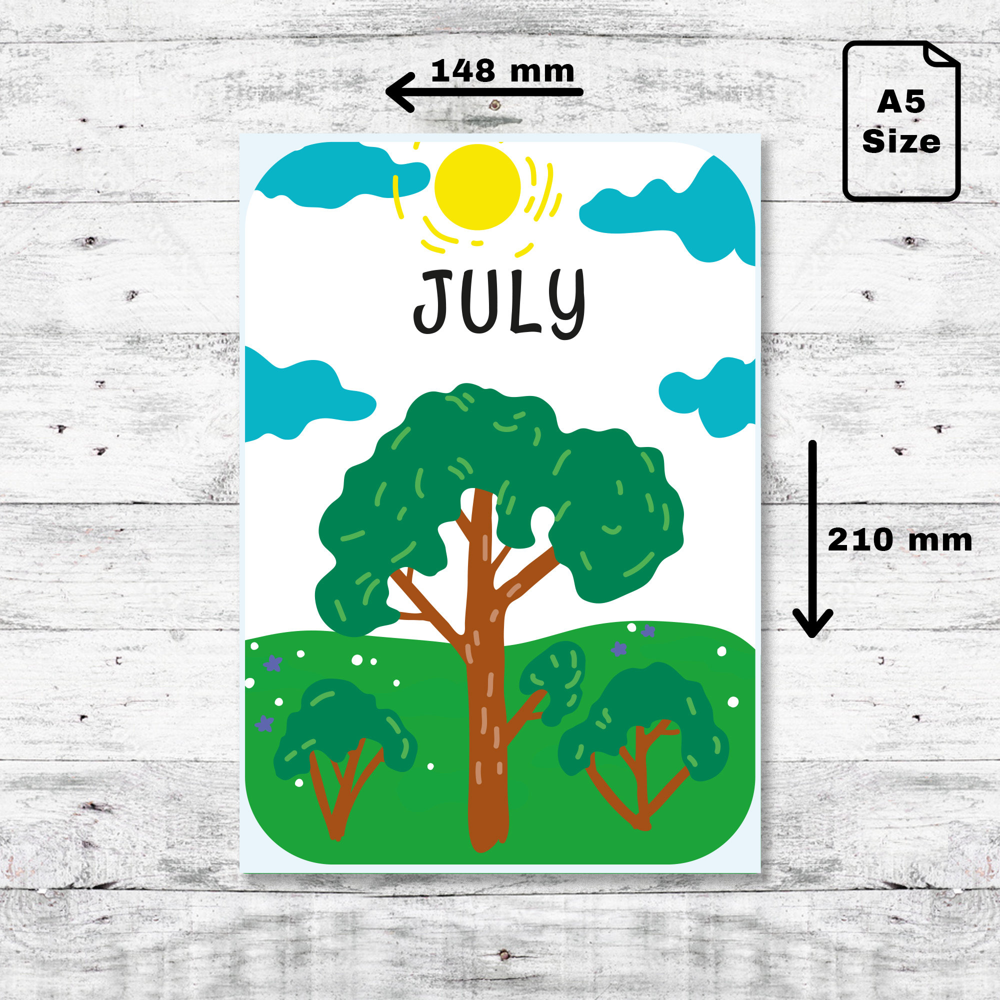 Digital Printable Months Year Seasons Flashcards, Printable Flashcards ...