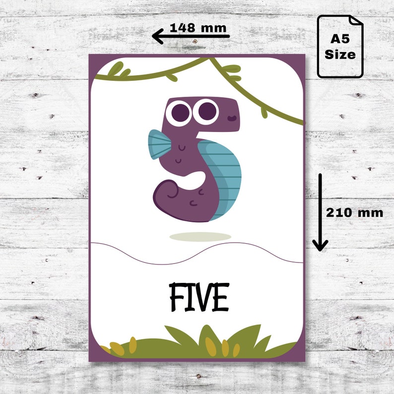 Digital Number Flashcards 0-9 Printable, Number Tracing Flashcards ...