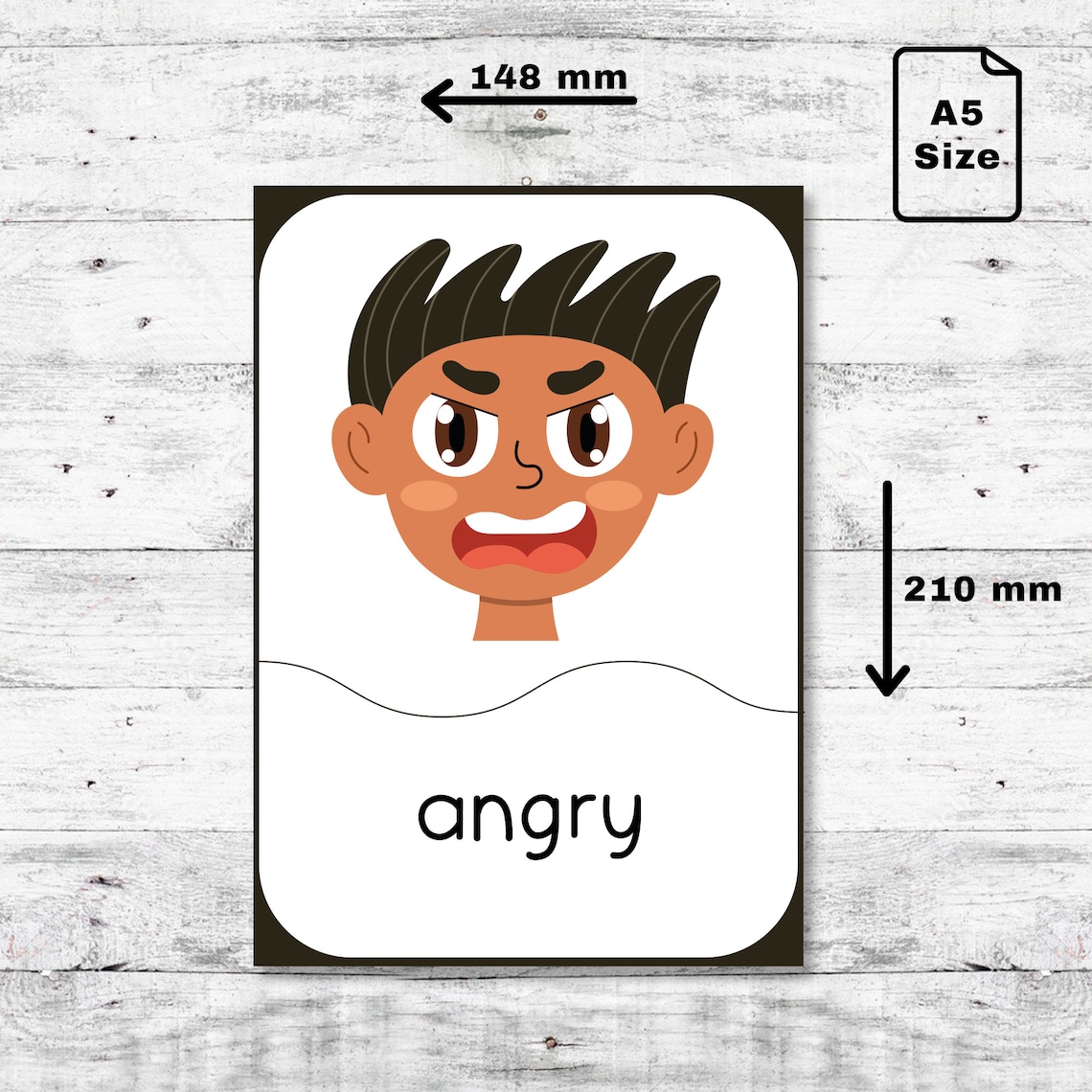 Emotion Flash Cards: Printable Feelings Cards for Kids (PDF Download) - Etsy
