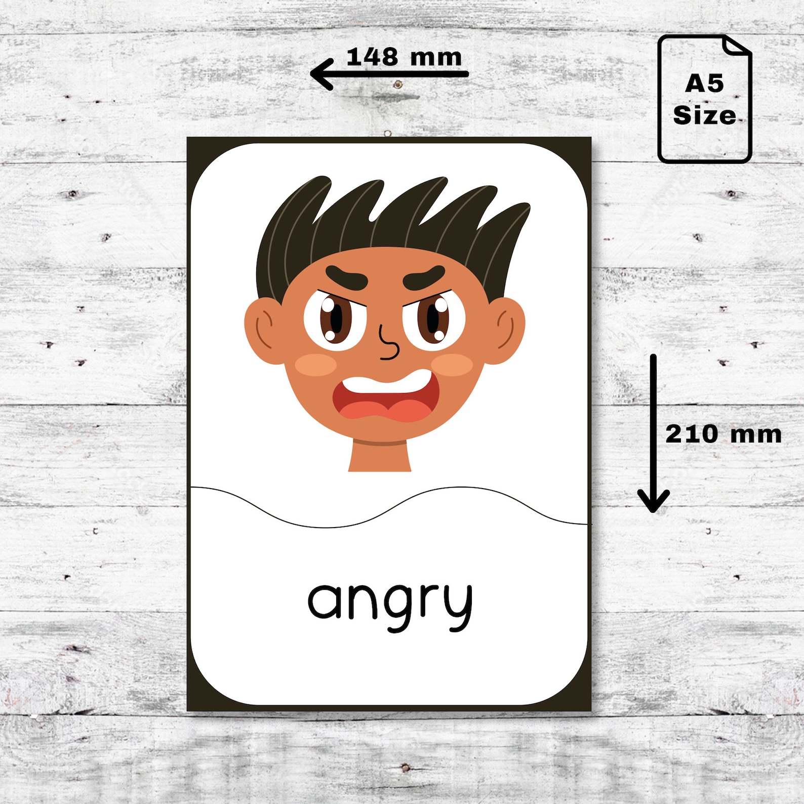 Emotion Flash Cards: Printable Feelings Cards for Kids (PDF Download ...