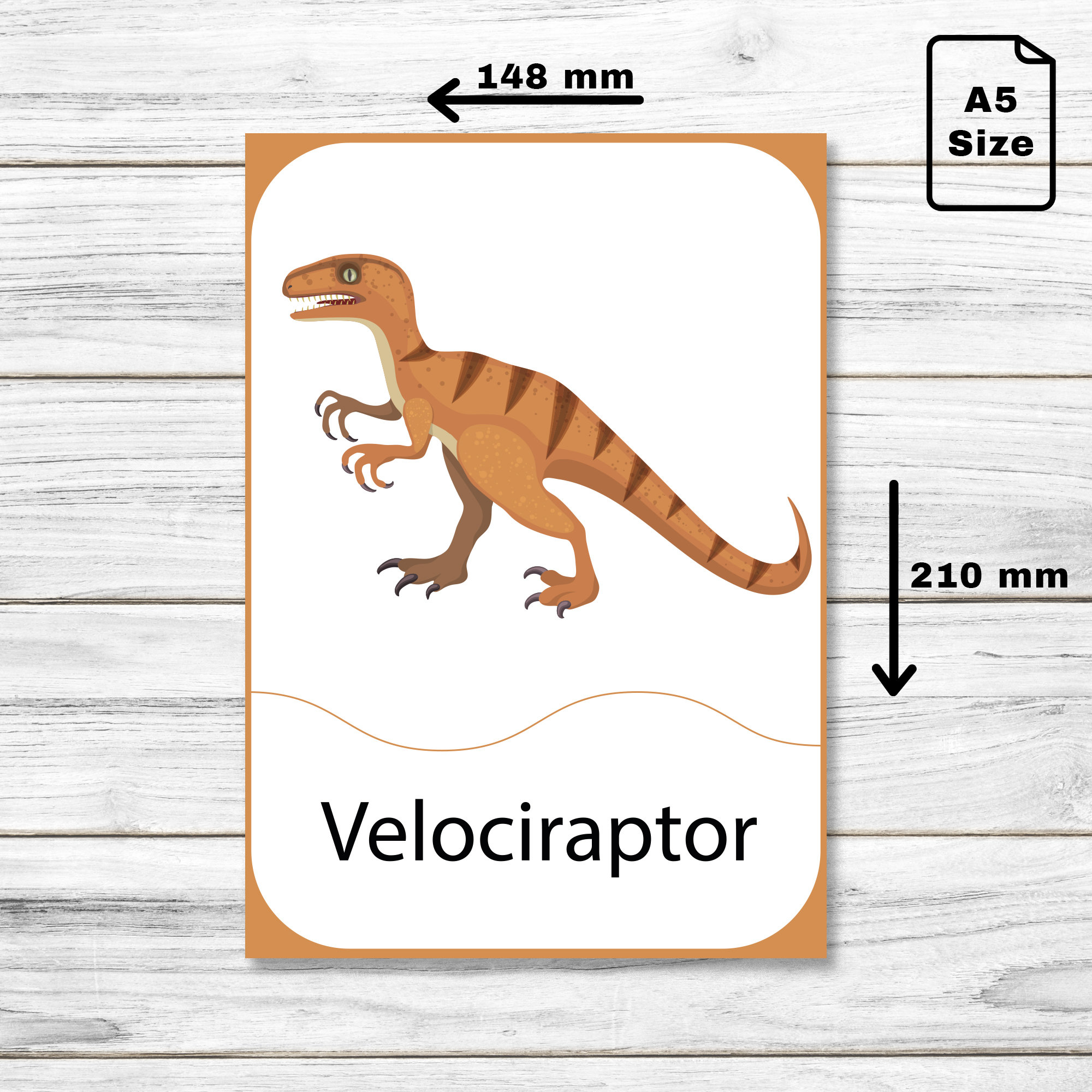 16 PDF Digital Printable Dinosaur Flash Cards, Printable Montessori ...
