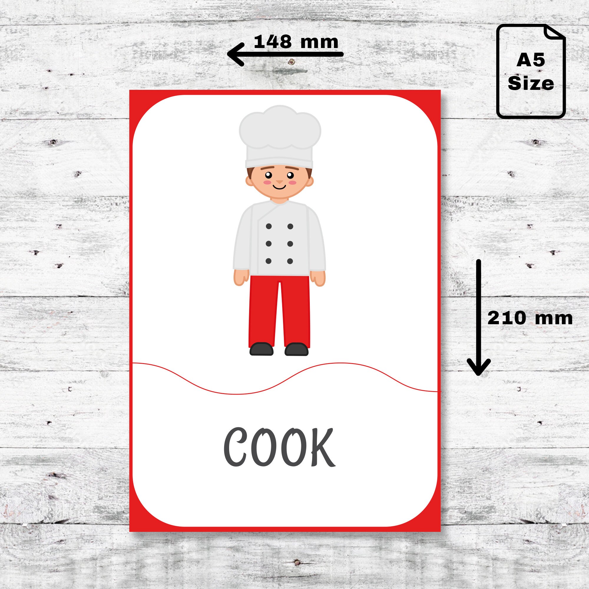 Occupation Printable Flash Cards, Kindergarten Printable Flash Cards ...