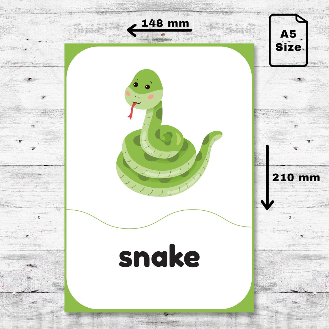 Animal Flash Cards for Children Montessori Animal Flash Cards Animal ...