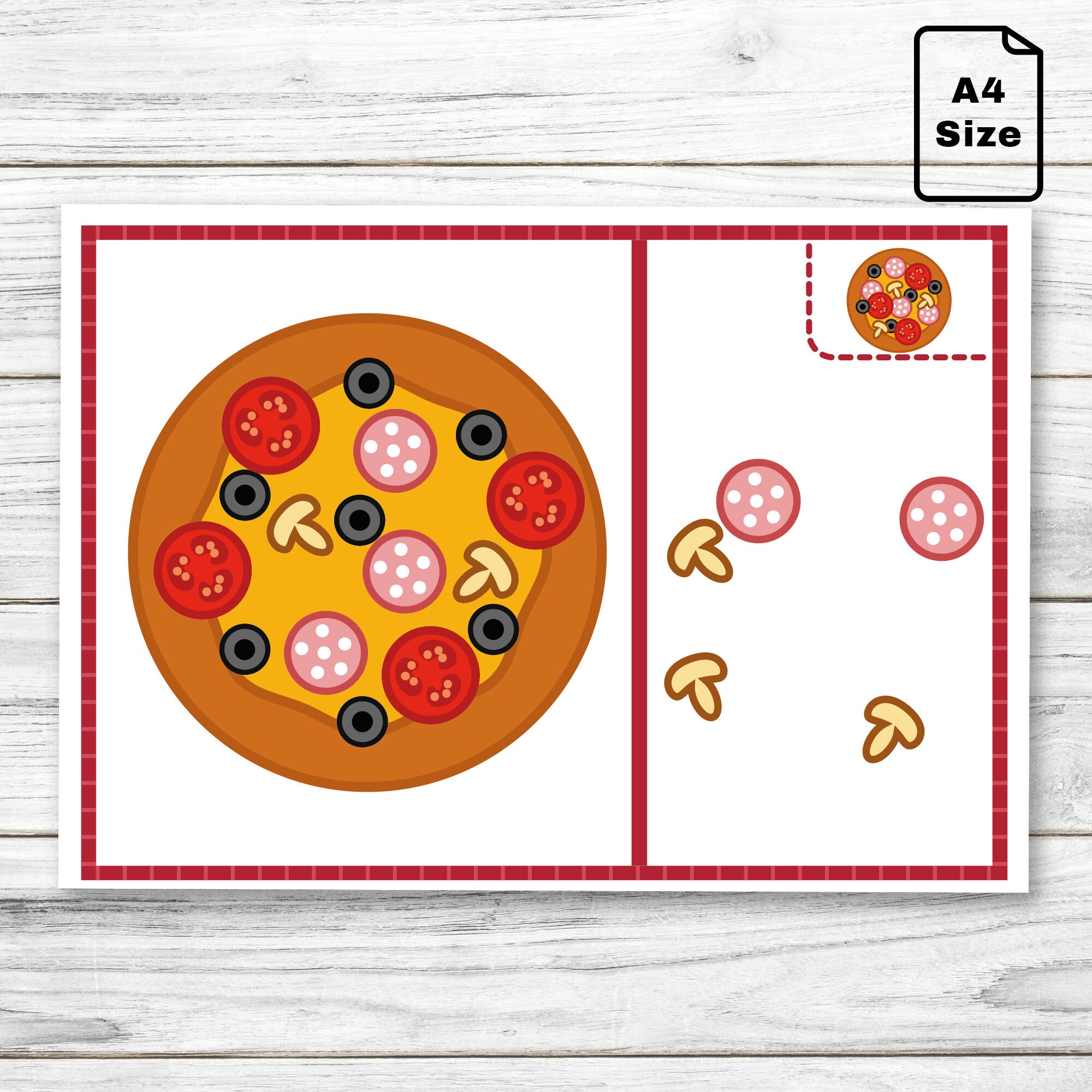 Printable Paper Pizza and Ingredients Activity - Printable Paper ...