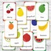 12 PDF Digital Printable Fruits and Vegetables Flashcards, Flashcards ...