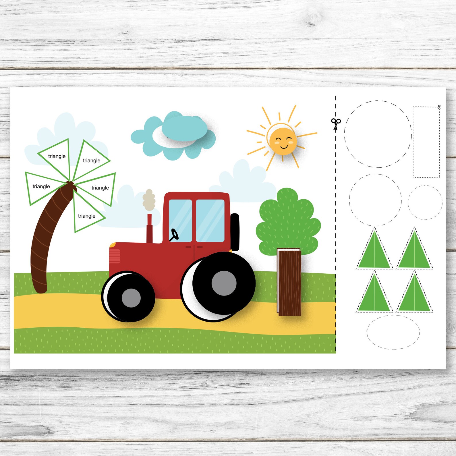 Shape Matching Game: Printable Puzzle Flashcards (PDF) - Etsy