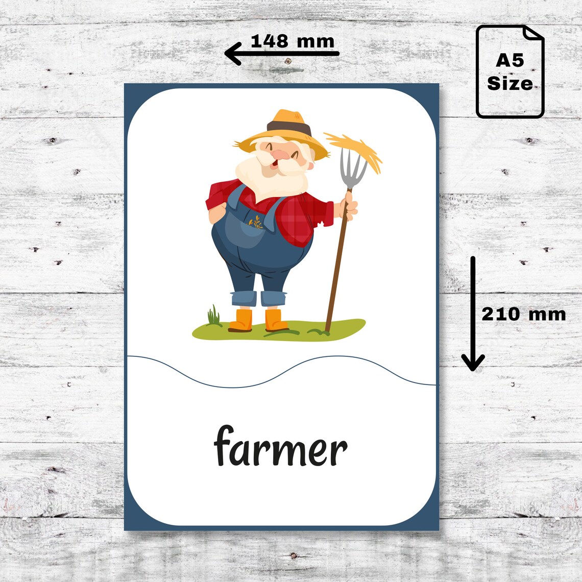 12 Printable Farm Animals Flashcards, PDF Printable Cards, Farm Flash ...