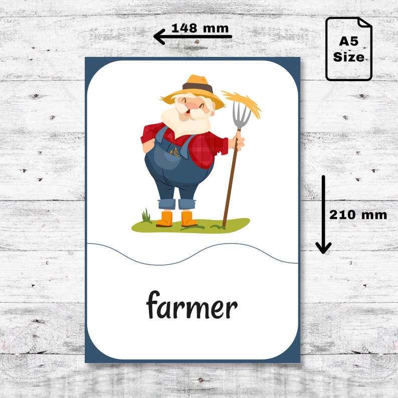 Farm Animals Flashcards: Montessori Learning Cards (PDF Printable) - Etsy