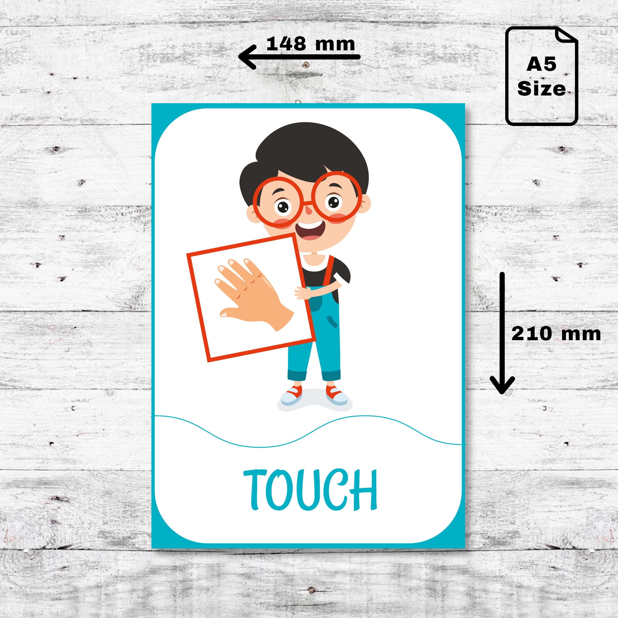 5 Senses Montessori Flash Cards: Educational Printable (PDF) - Etsy
