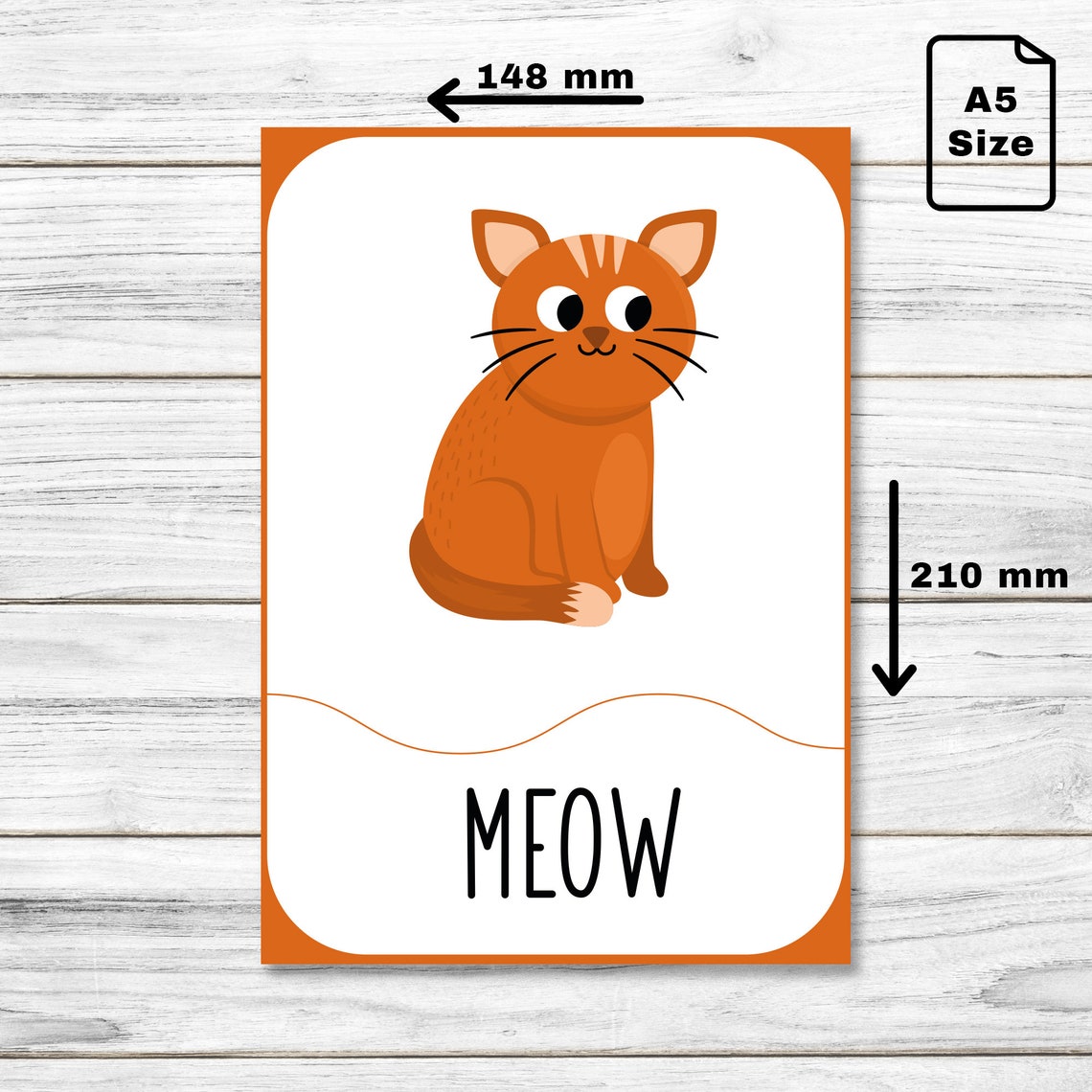 Farm Animal Sounds Flashcards: Montessori Learning (PDF) - Etsy