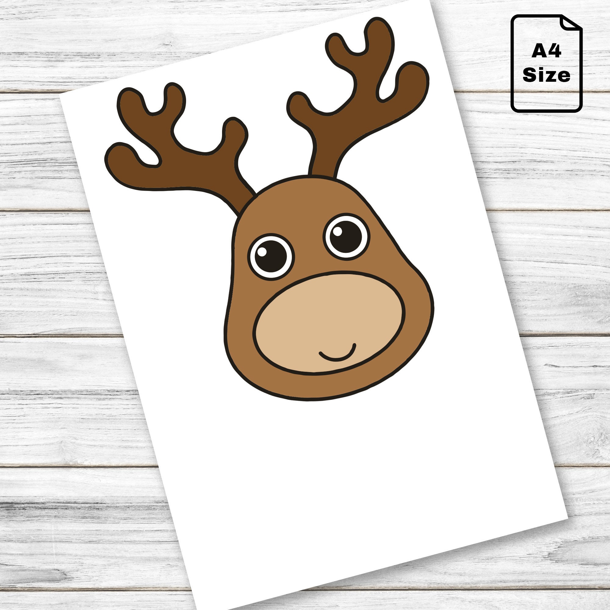 Printable Christmas Deer Decor Craft - Christmas Ornament Decor - Kids ...