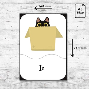 Prepositions Flashcards: Montessori Positional Learning (PDF) - Etsy