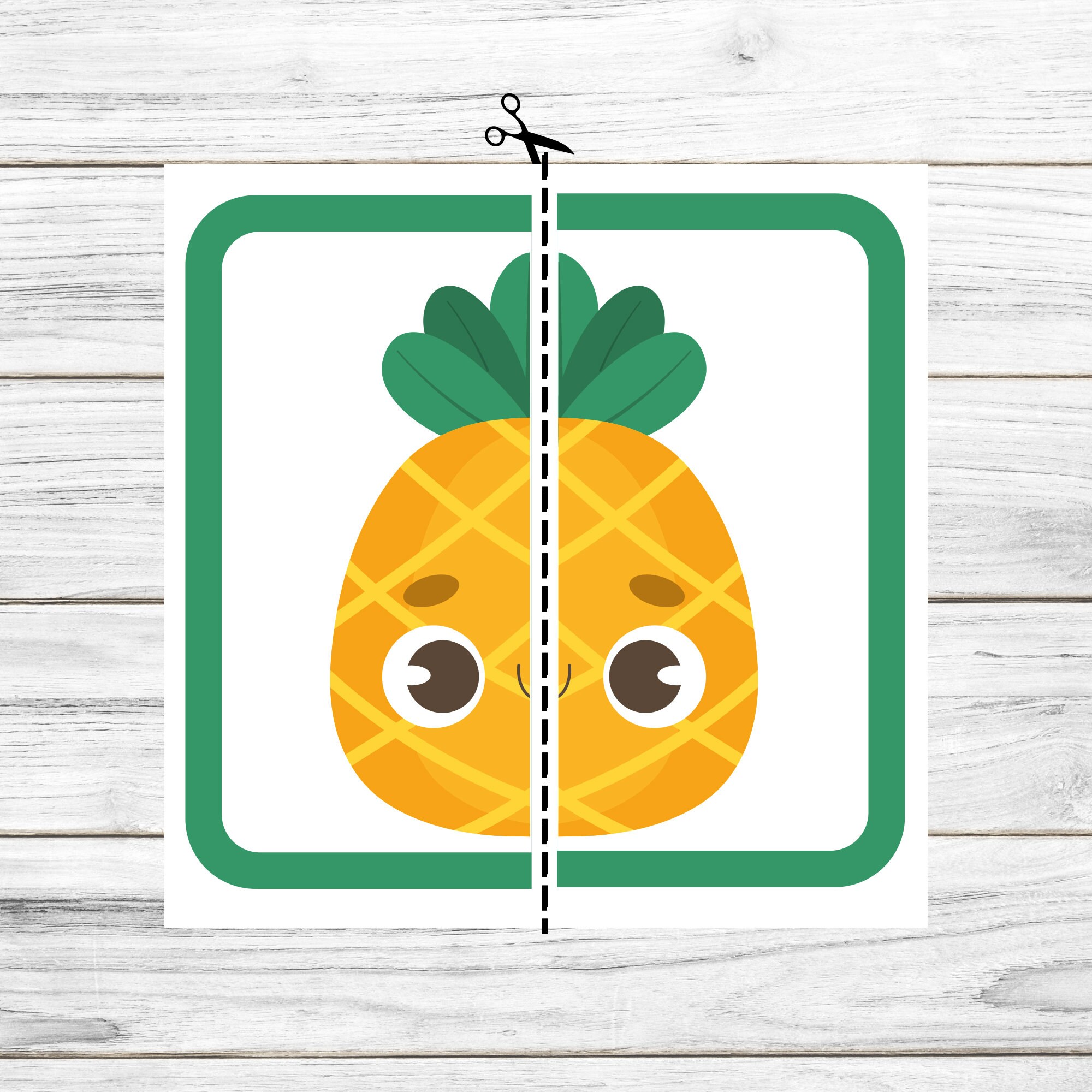 Vegetable and Fruit Matching Puzzle Printable Flashcards Digital ...