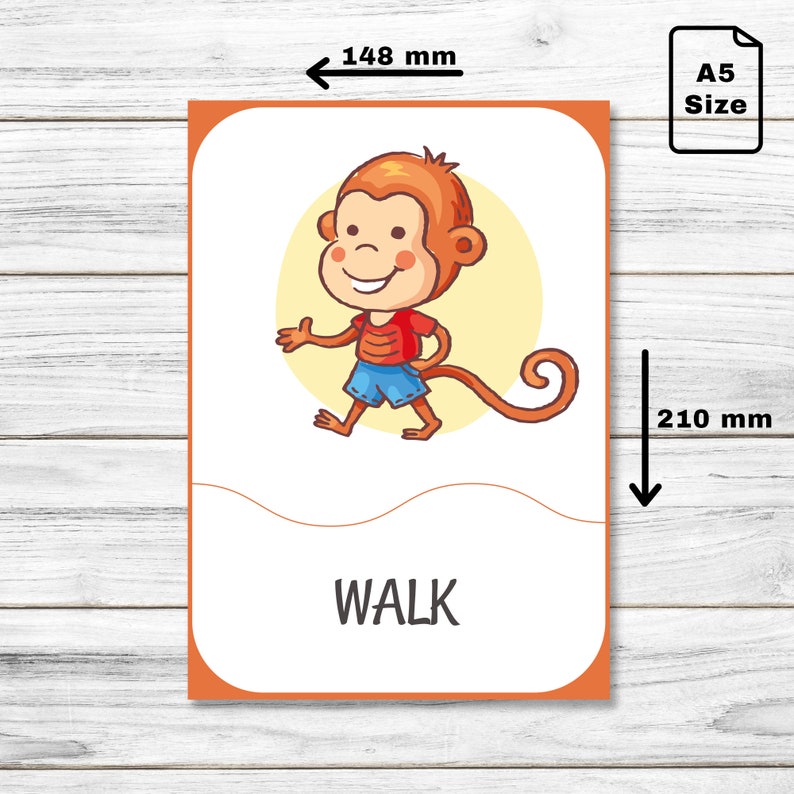 Printable Action Verbs Flashcards - Printable Positional Words Cards ...