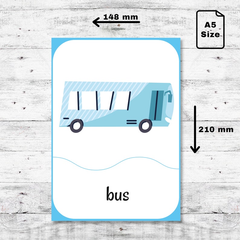 Digital Vehicles Printable Flashcards, Preschool Activities, Vehicles ...