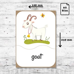 12 Printable Farm Animals Flashcards, PDF Printable Cards, Farm Flash ...