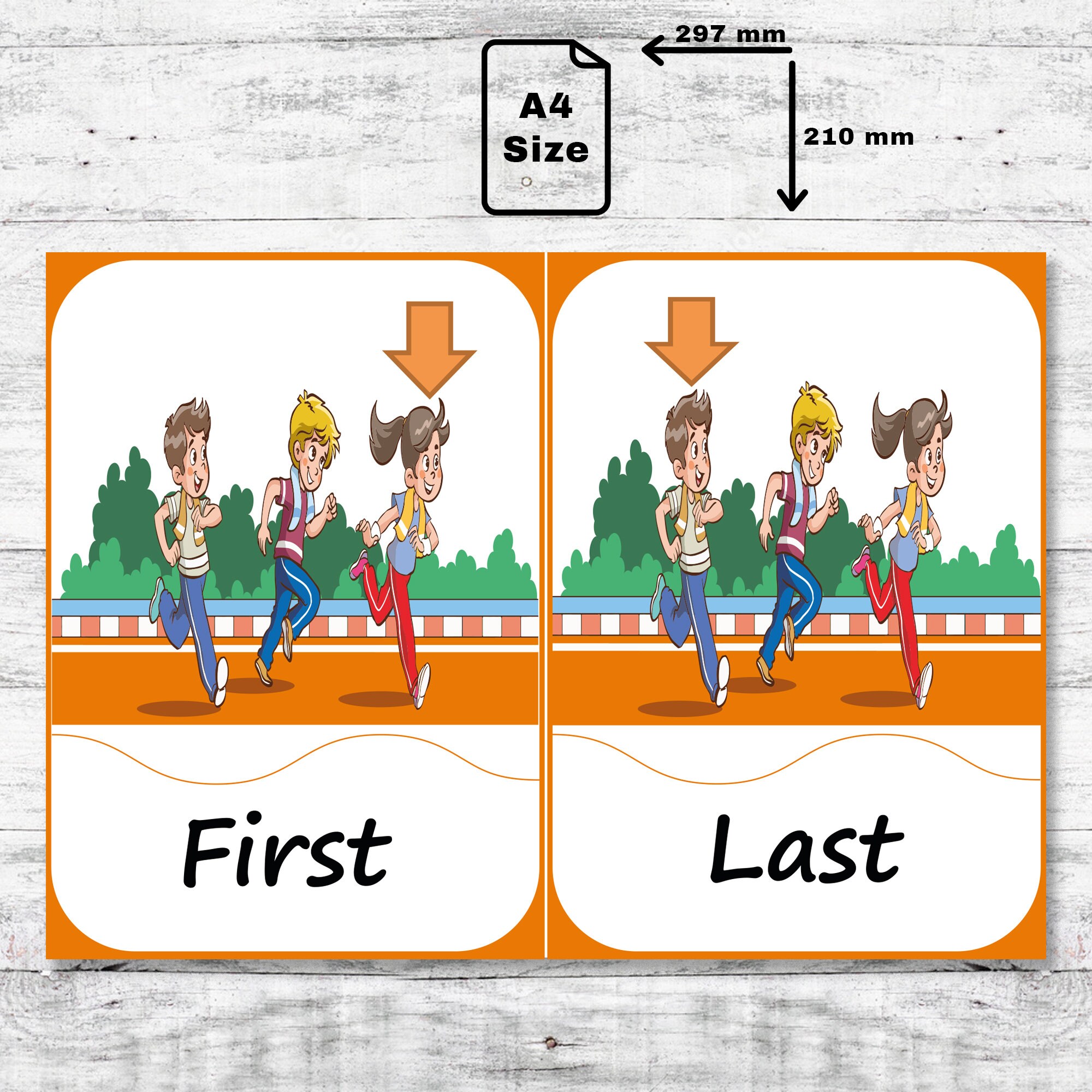 12 PDF A4 Digital Printable Opposites Matching Flash Cards, Printable ...