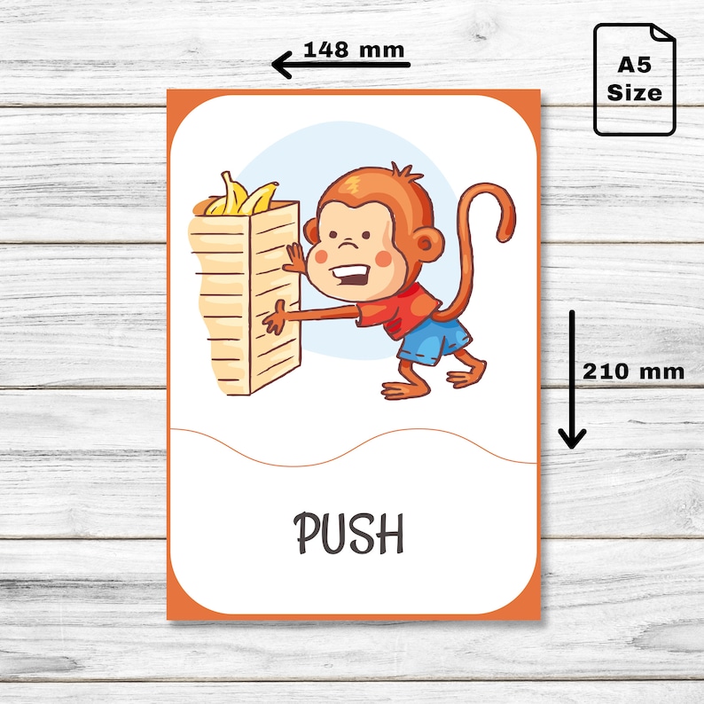 Printable Action Verbs Flashcards - Printable Positional Words Cards ...