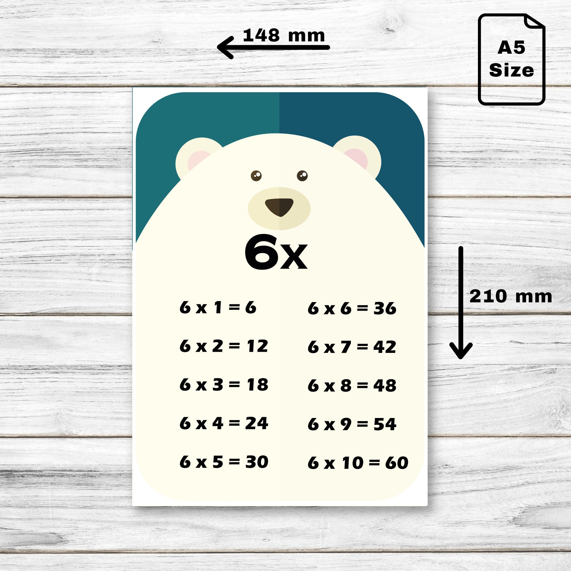 Printable Multiplication Flash Cards 1-10 Times Tables (PDF) - Etsy
