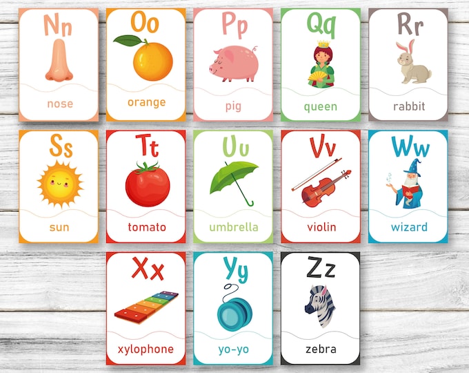 Minimalist ABC Toddler Cards Printable Flashcards | Kids Alphabet ...