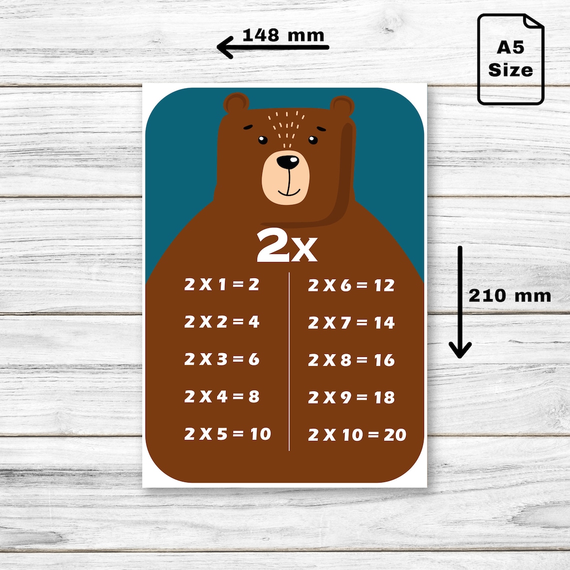 10 Printable Multiplication Cards Worksheets - 1-10 Times Tables PDF ...