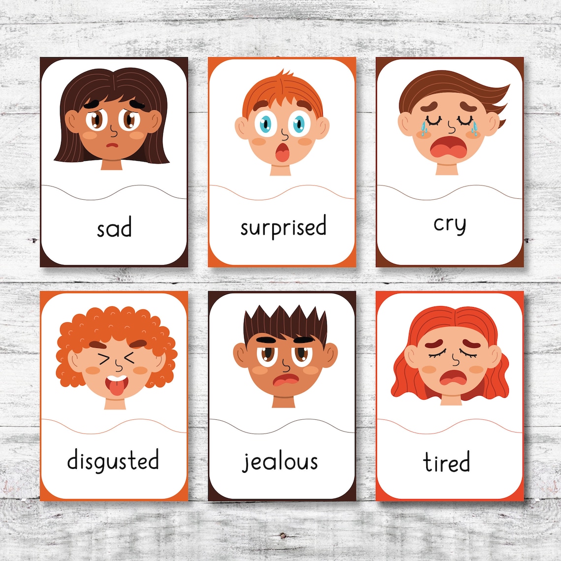 18 PDF Digital Printable Emotion Cards, Feelings & Emotion Cards ...