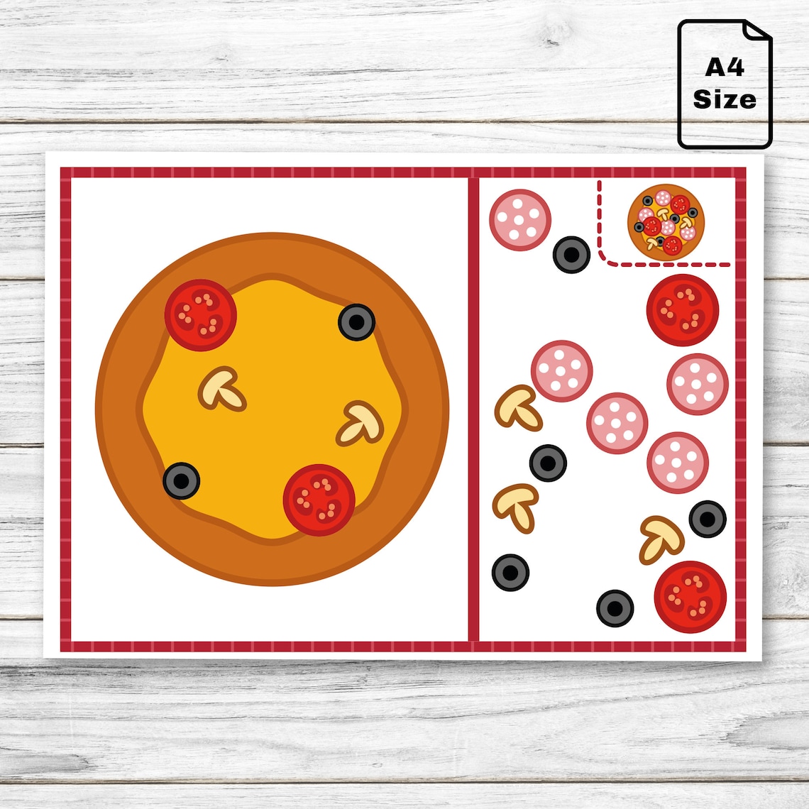 Printable Paper Pizza and Ingredients Activity - Printable Paper ...