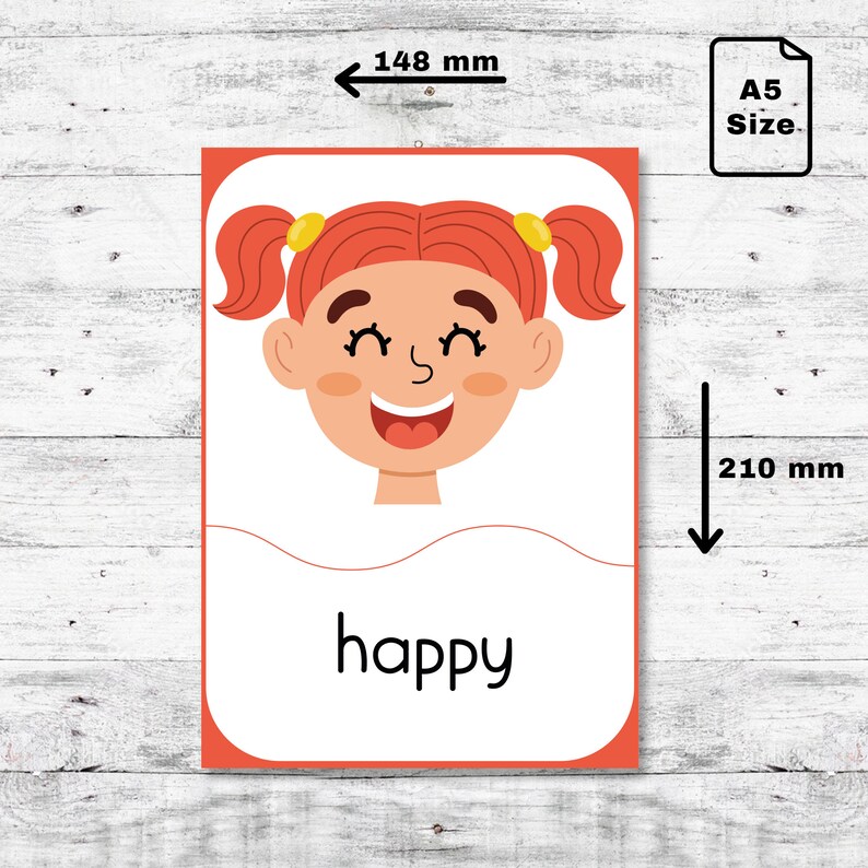 Emotion Flash Cards: Printable Feelings Cards for Kids (PDF Download ...