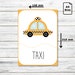 Transportation Cards - Preschool Printable Flash Cards - Transportation ...