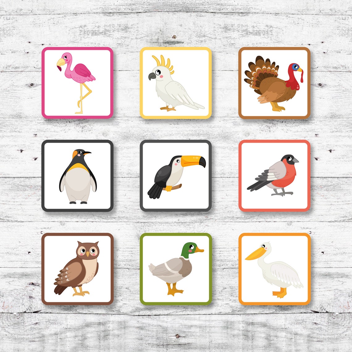 Memory Game Printable Flashcards, Educational Activity Toy, Homeschool ...