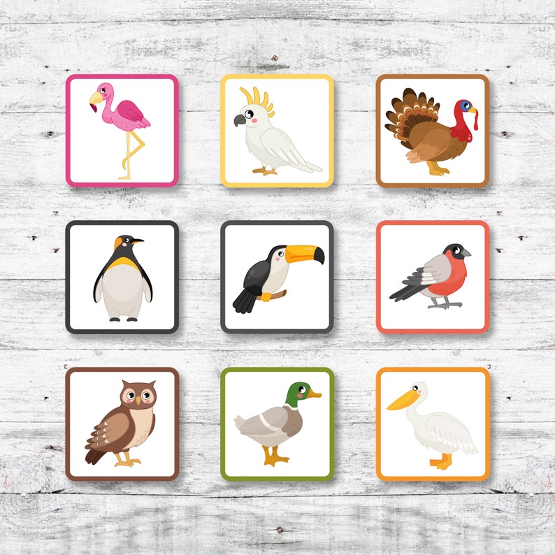 Memory Game Printable Flashcards, Educational Activity Toy, Homeschool ...