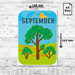 Digital Printable Months Year Seasons Flashcards, Printable Flashcards ...