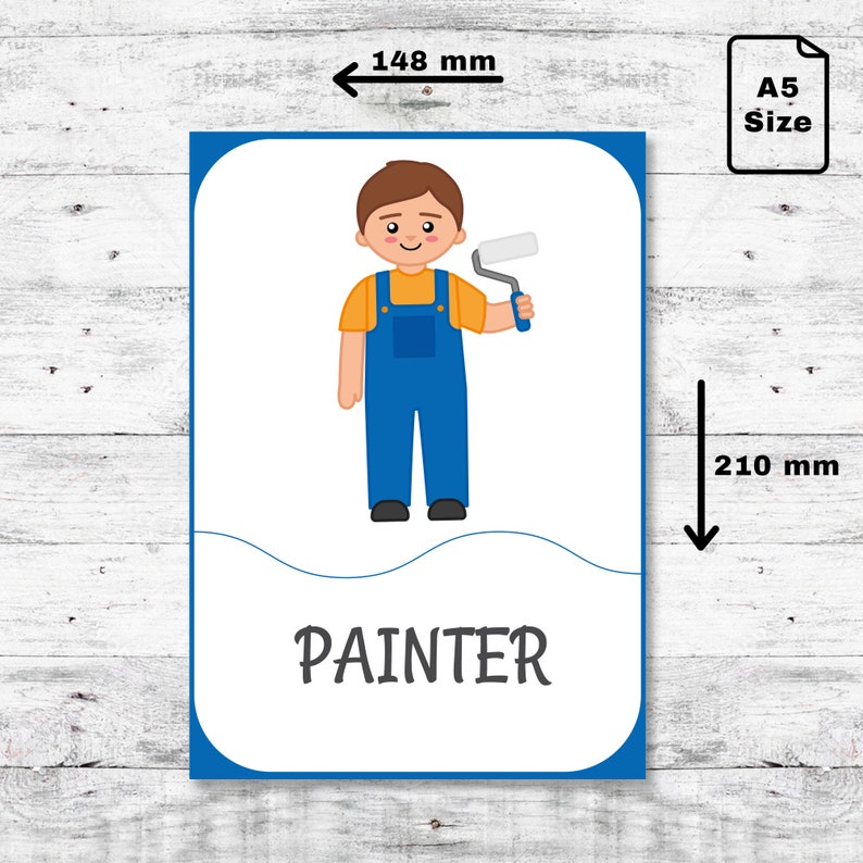 Occupation Printable Flash Cards, Kindergarten Printable Flash Cards ...