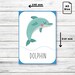 25 Sea Animal Flashcards Printable - Under the Sea Flash Cards - Ocean ...