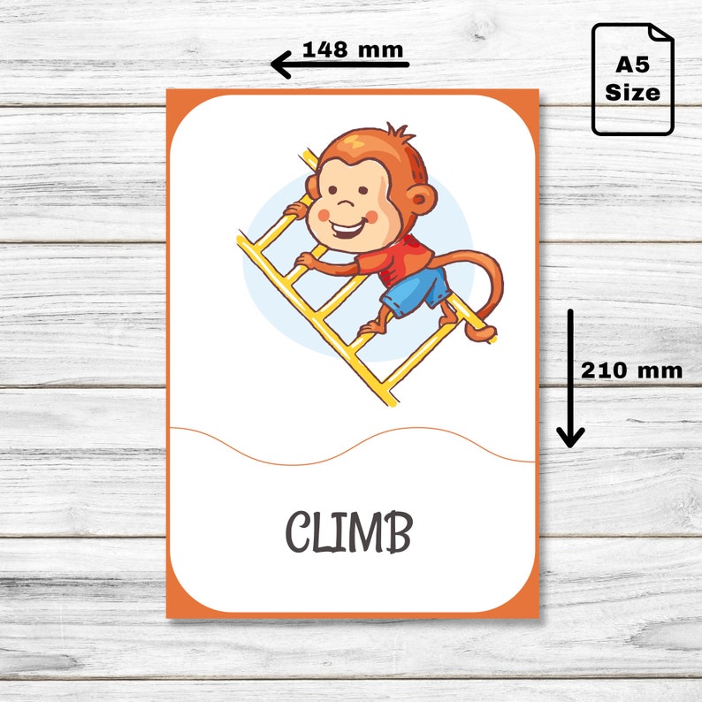 Printable Action Verbs Flashcards - Printable Positional Words Cards ...