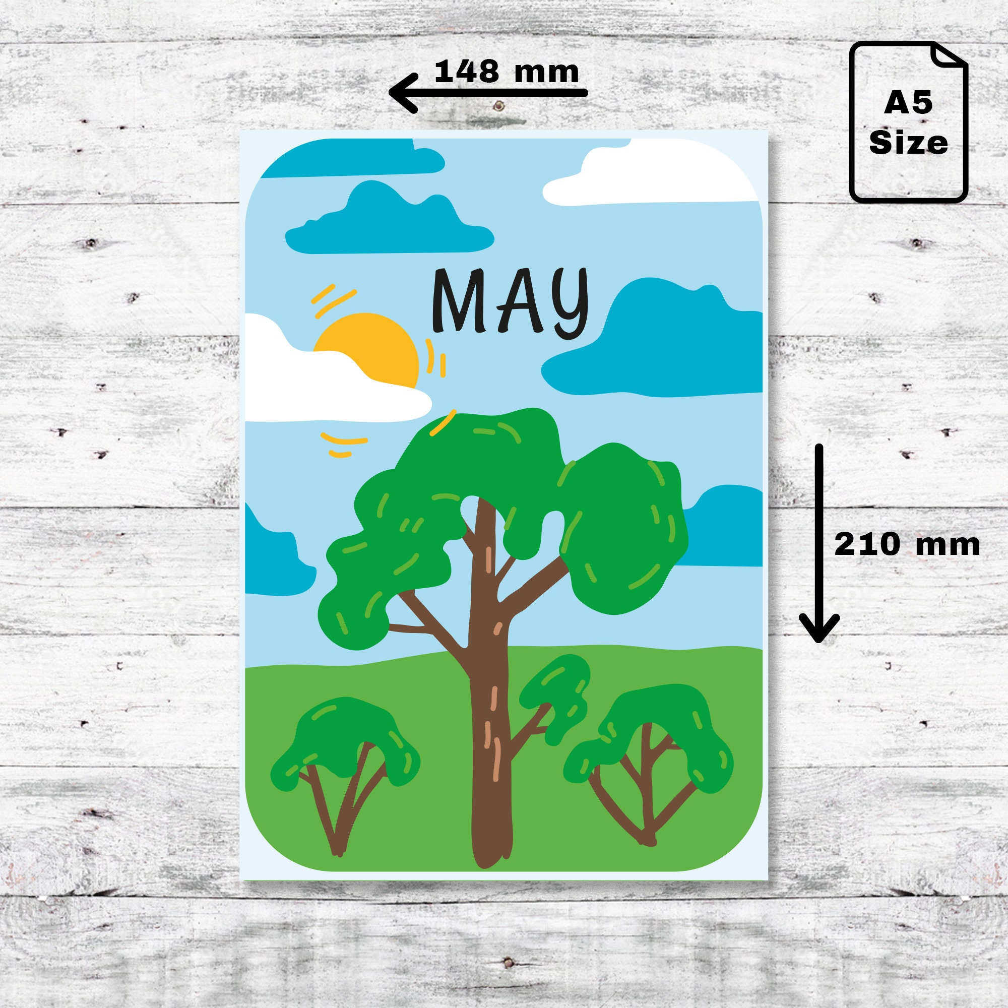 Digital Printable Months Year Seasons Flashcards, Printable Flashcards ...