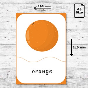 12 PDF Digital Printable Fruits and Vegetables Flashcards, Flashcards ...